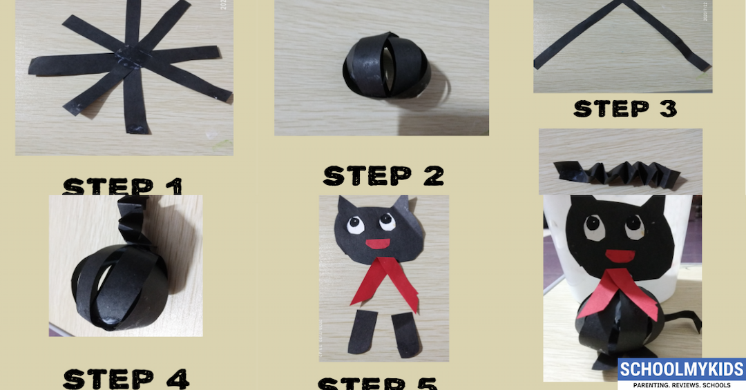 How to Make a Bouncy Paper Cat- DIY Paper Cat | SchoolMyKids