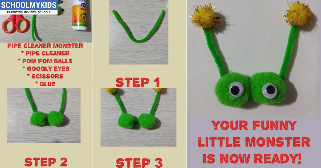 Pipe Cleaner Monster Crafts for Kids | SchoolMyKids