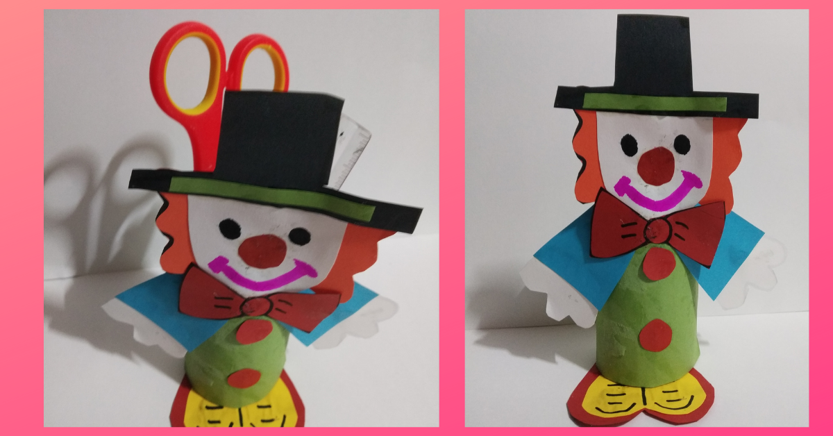 How to make Clown Pen Stand | SchoolMyKids