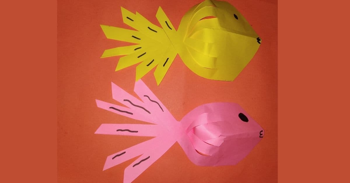 Easy 3D Paper Fish for Kids – 3D Paper Crafts | SchoolMyKids