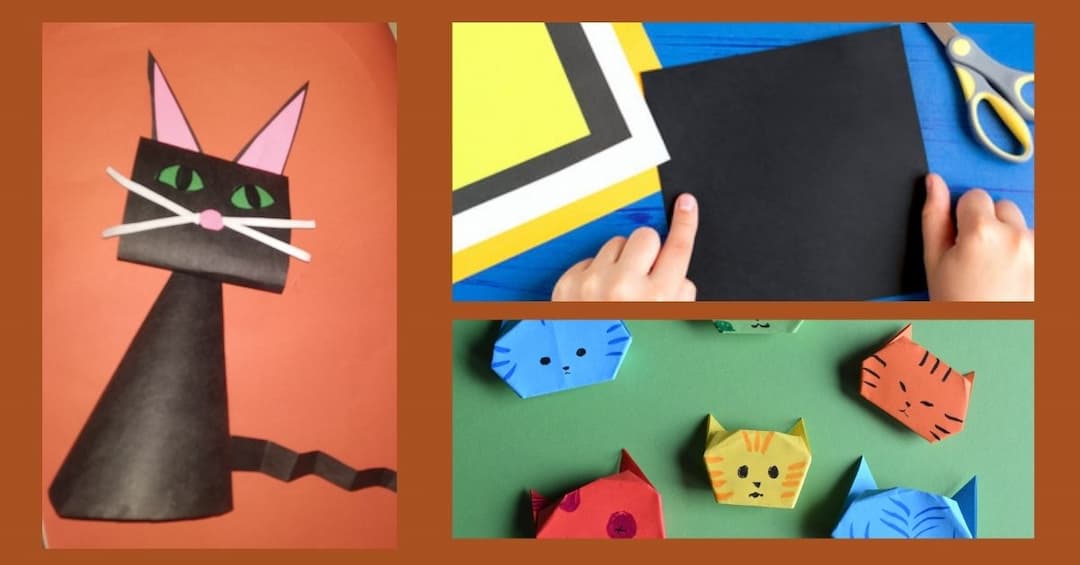 Cute Cone Shaped Paper Cat | SchoolMyKids