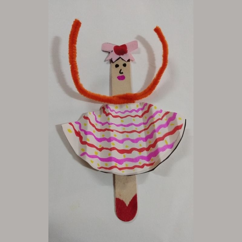 Popsicle Stick Ballerina Craft - SchoolMyKids