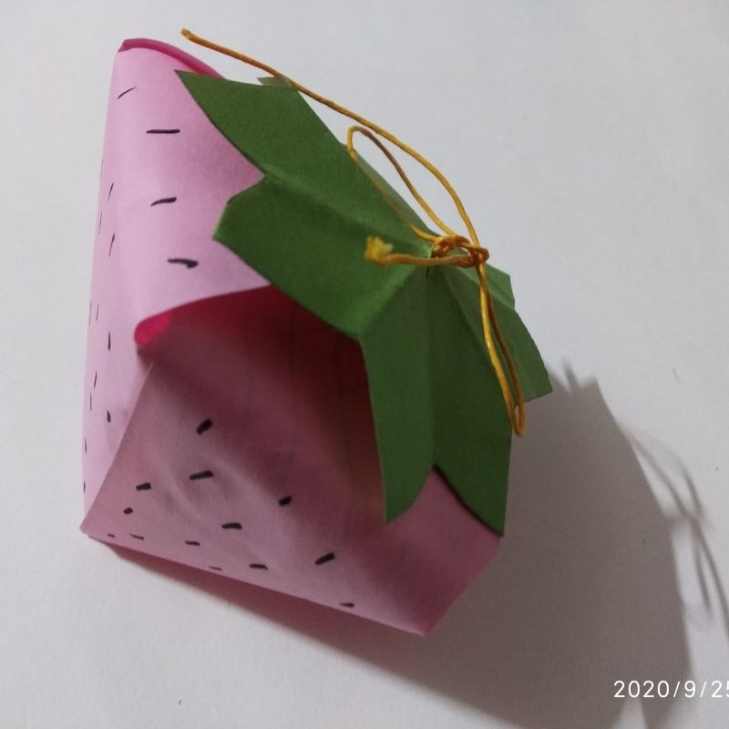 Strawberry Gift Box DIY- Easy Paper Box - SchoolMyKids