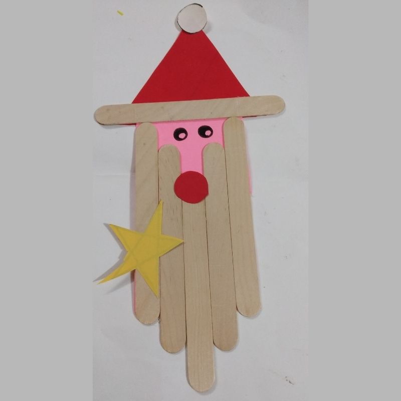 Popsicle Stick Santa Christmas Crafts for Kids - SchoolMyKids