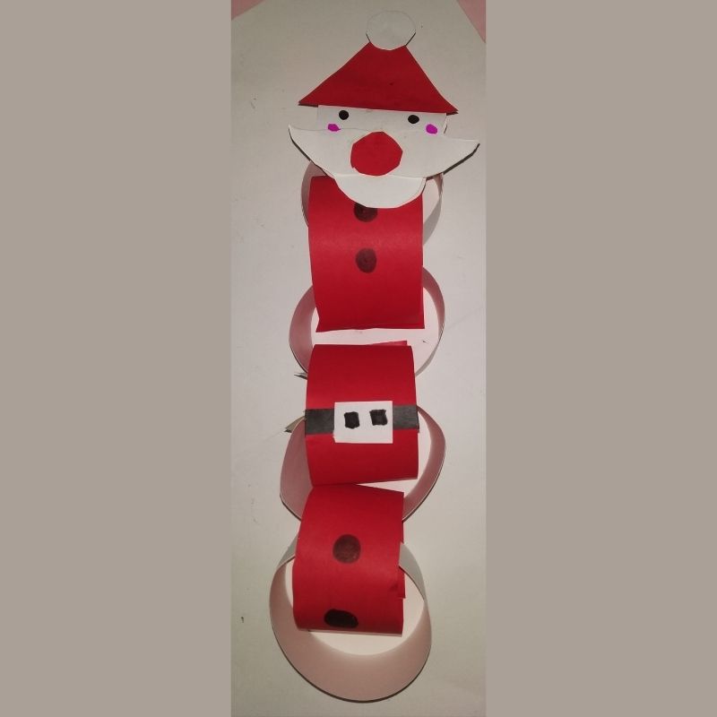 Santa Paper Chain Crafts - SchoolMyKids