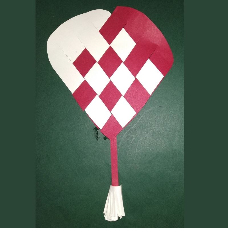 Woven Paper Heart Bookmark for Valentines - SchoolMyKids