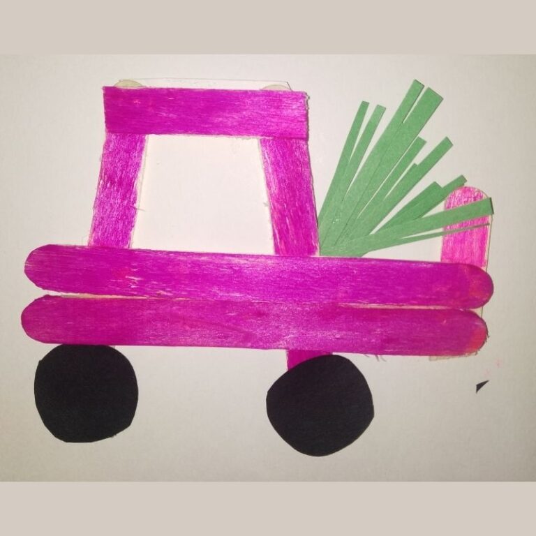 DIY Car and Truck Popsicle Stick Photo frame - SchoolMyKids