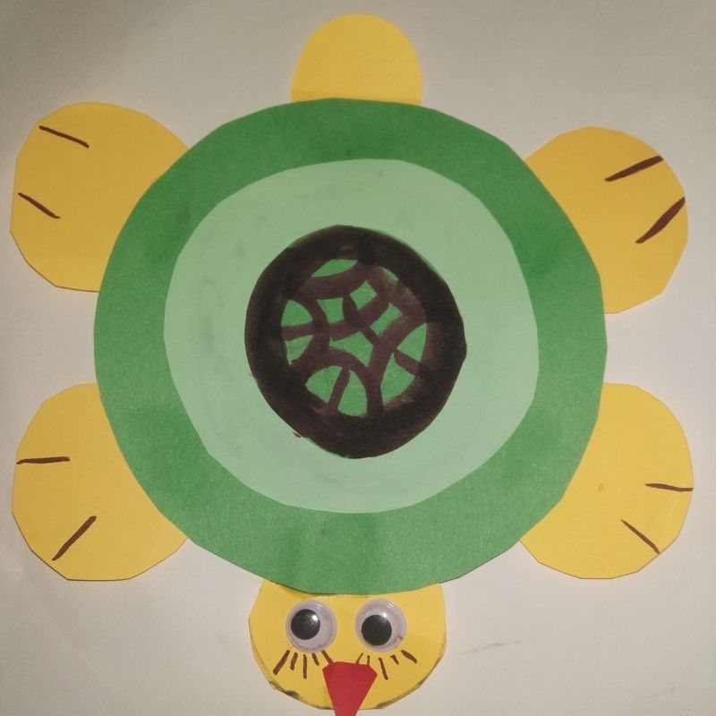 How to Make Tortoise with Paper- Tortoise Craft Ideas - SchoolMyKids