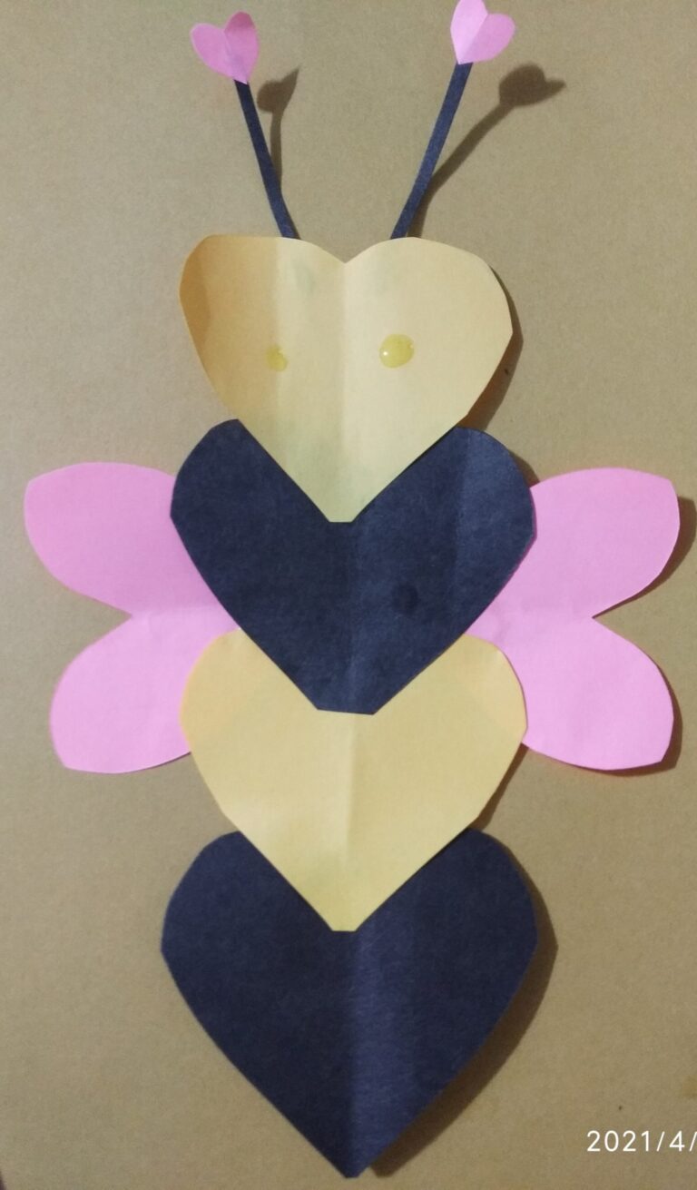3D Honey Bee Paper Craft for kids - SchoolMyKids