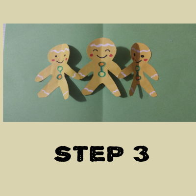 Pop up Gingerbread Man Card – DIY 3d Pop up Cards | SchoolMyKids