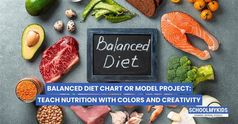 Balanced Diet Chart or Model Project: Teach Nutrition with Colors and ...