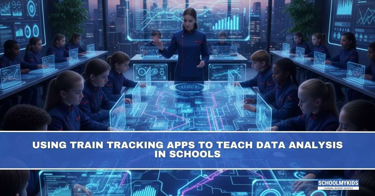 Using Train Tracking Apps to Teach Data Analysis in Schools