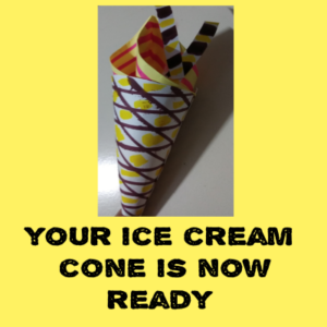 How to Make Paper Ice Cream Cone- Paper Crafts for Kids | SchoolMyKids