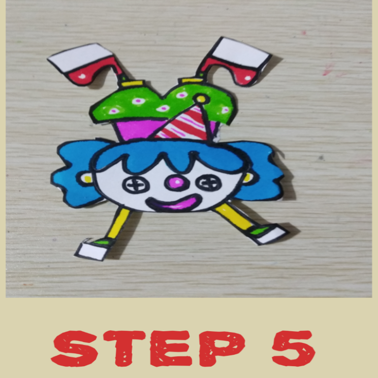 How to make Acrobatic Paper Clown – DIY Easy Paper Crafts | SchoolMyKids