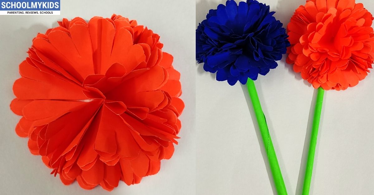 Easy 3D Paper Flowers - SchoolMyKids