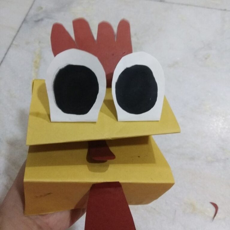 Easy Bird Puppet Origami – Paper Bird Puppet Crafts | SchoolMyKids