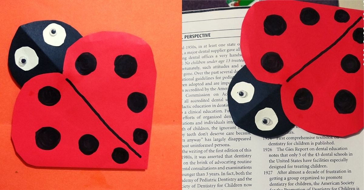 Ladybug Corner Bookmark Design- DIY Origami for Kids - SchoolMyKids