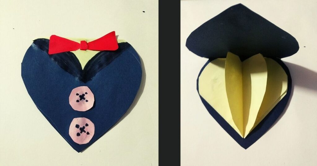 DIY Suit Tuxedo Greeting Card for Father and Brother | SchoolMyKids