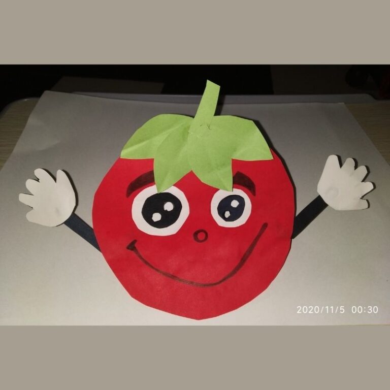How to Make an Easy Paper Tomato Toy for Kids | SchoolMyKids