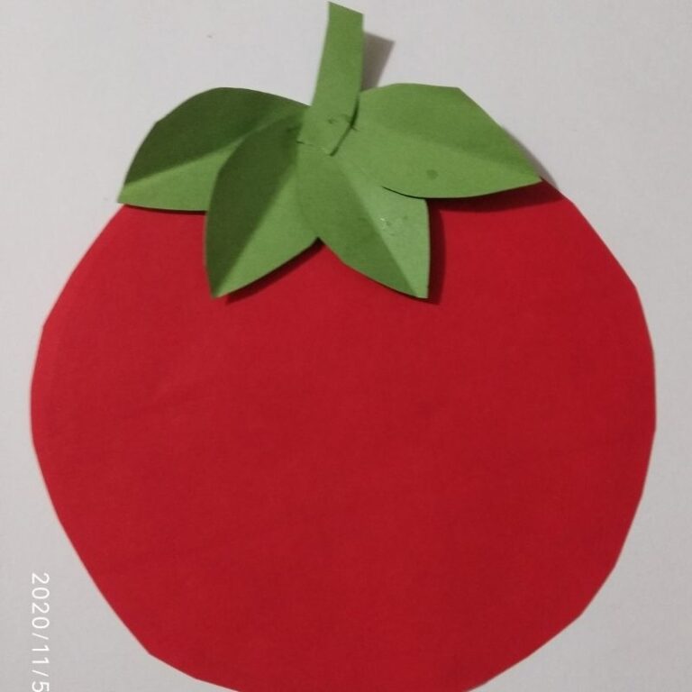 How to Make an Easy Paper Tomato Toy for Kids | SchoolMyKids