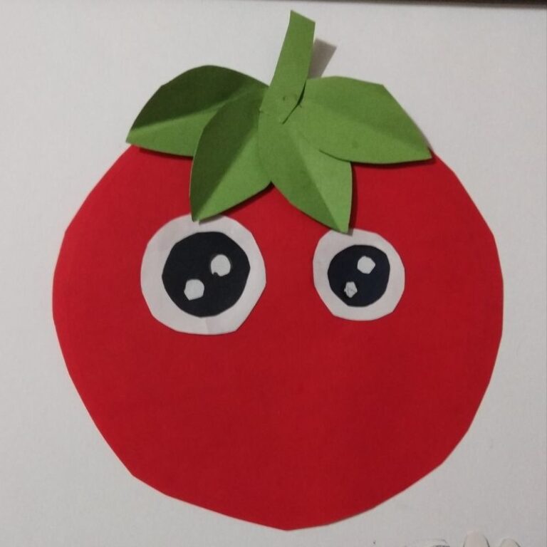 How to Make an Easy Paper Tomato Toy for Kids | SchoolMyKids